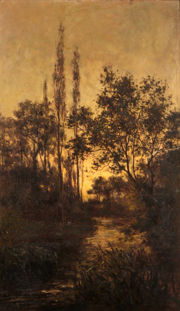 Bonhams : William Charles Estall (British, 1857-1897) Evening by the ...