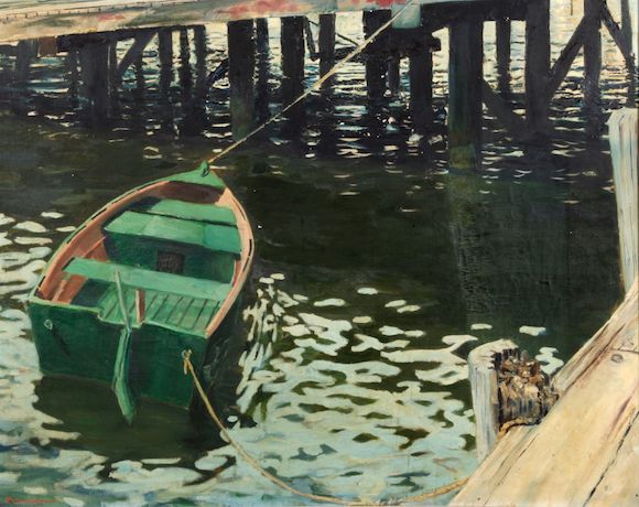 Bonhams : Peter Hayward (American, born 1905) Rowboat 24 1/4 x 30 1/8in