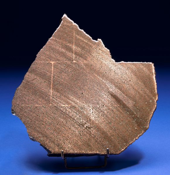 Bonhams : Slice of copper-impregnated firebricks