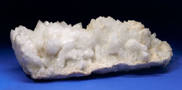 Bonhams : Historic milky quartz and calcite specimen
