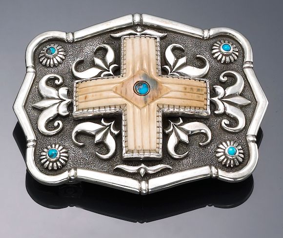 Bonhams : Hand-carved fossil mammoth ivory trophy buckle—“The Spanish ...