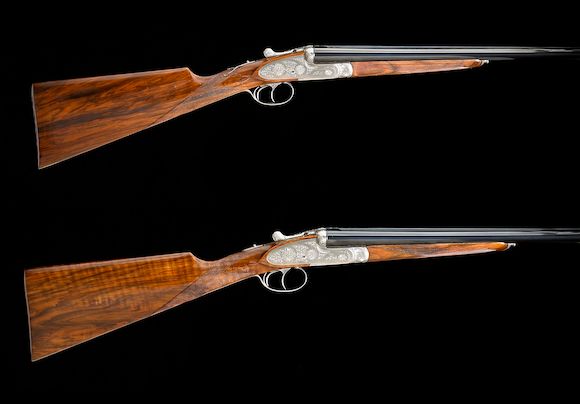 Bonhams : A pair of 20 gauge Arietta Y Cie. Model 803 sidelock ejector guns