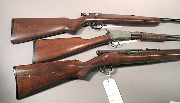 Bonhams : A lot of three American .22 caliber rifles