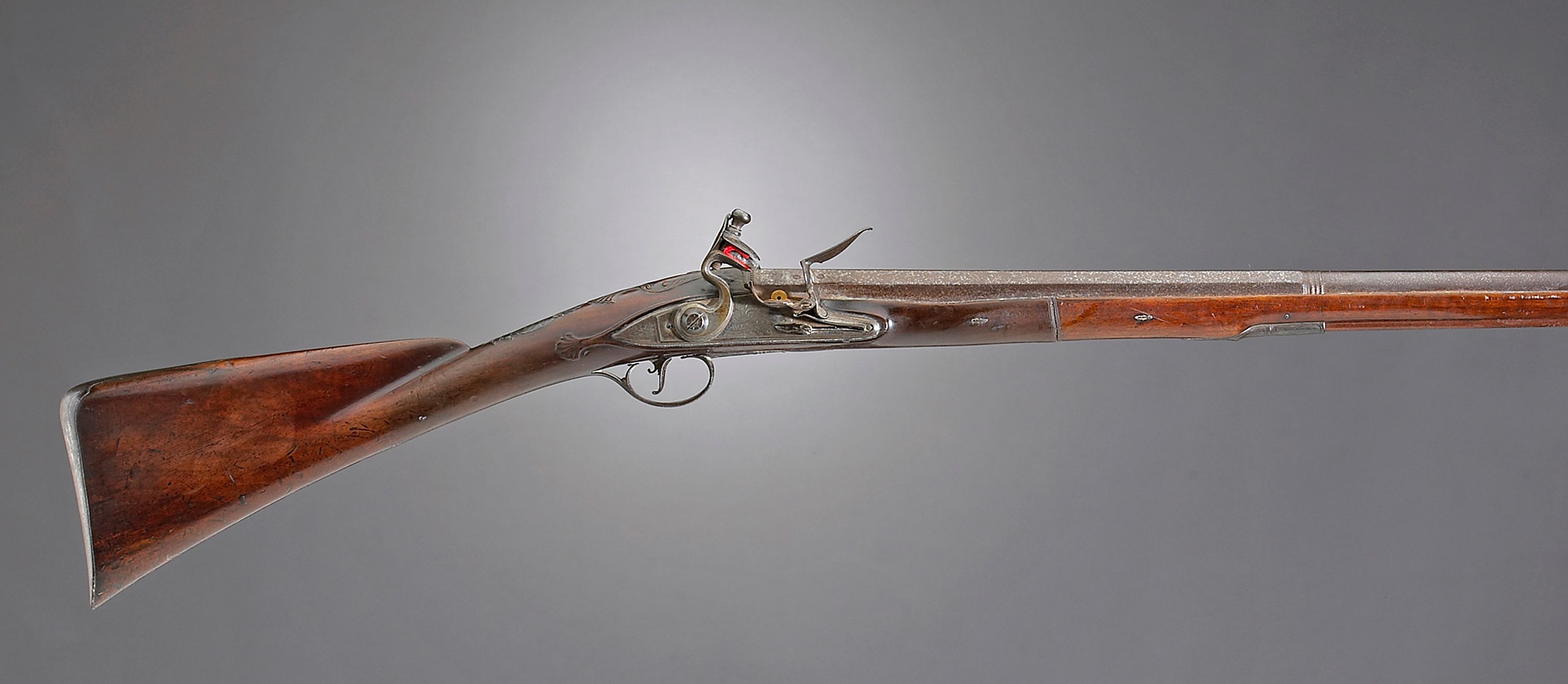 An English flintlock officers fusil with the crest and motto of Forbes ...