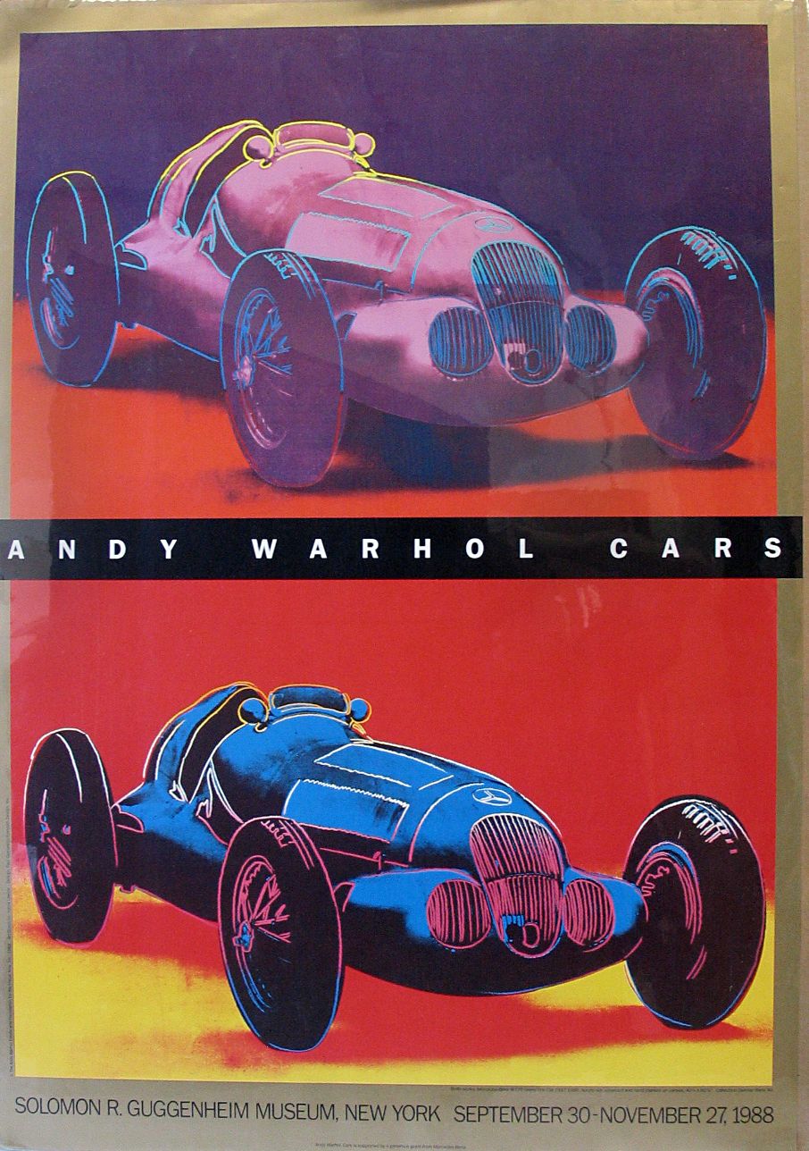 Bonhams Cars : An Andy Warhol Cars poster for the 1988 exhibition at ...