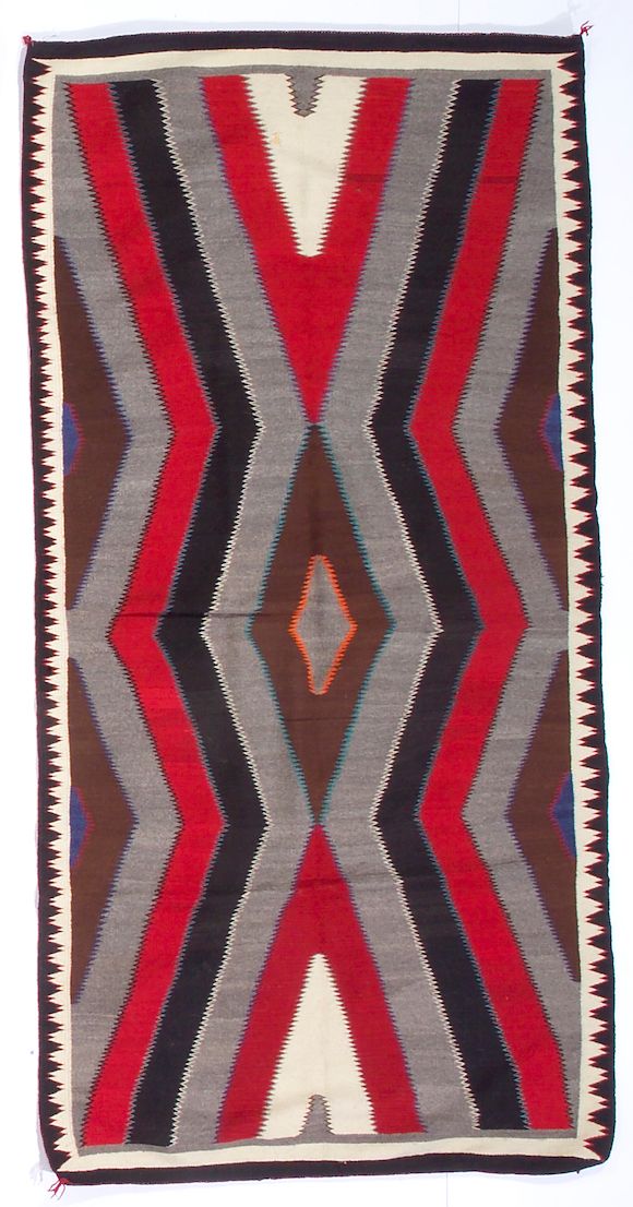 Bonhams : A Navajo Red Mesa rug, 7ft 5in x 3ft 9in
