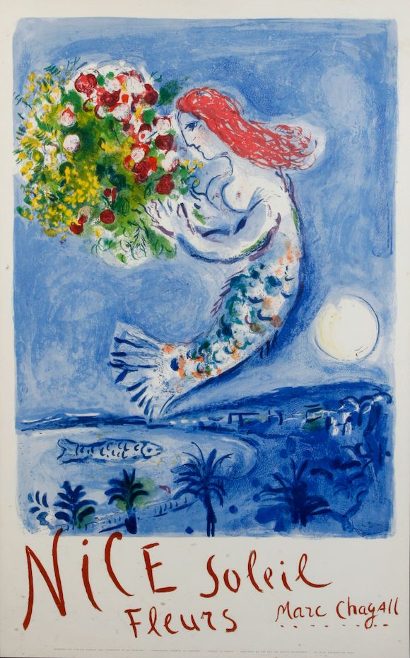Bonhams : Marc Chagall (Russian/French, 1887-1985); The Bay of Angels;