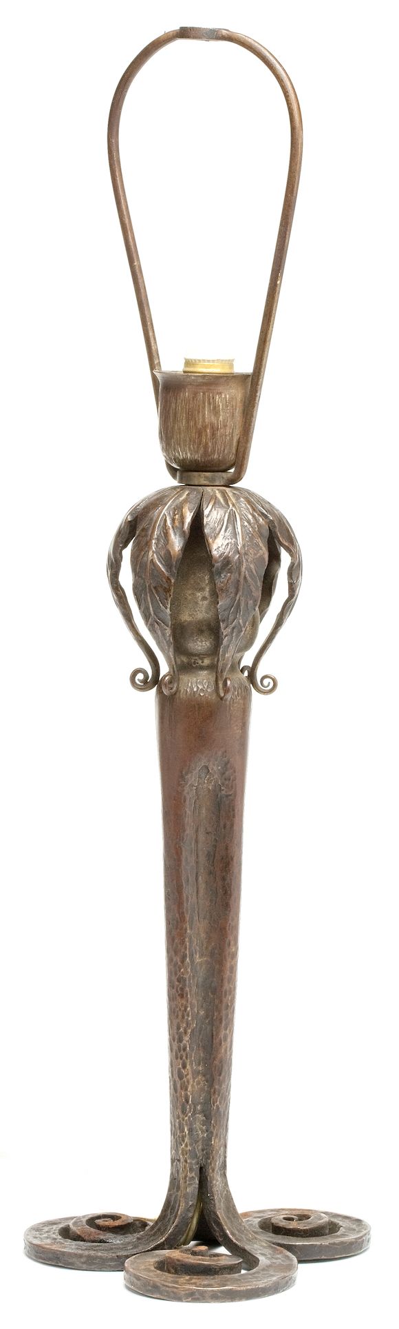 Bonhams : A good Edgar Brandt wrought iron lamp base circa 1925