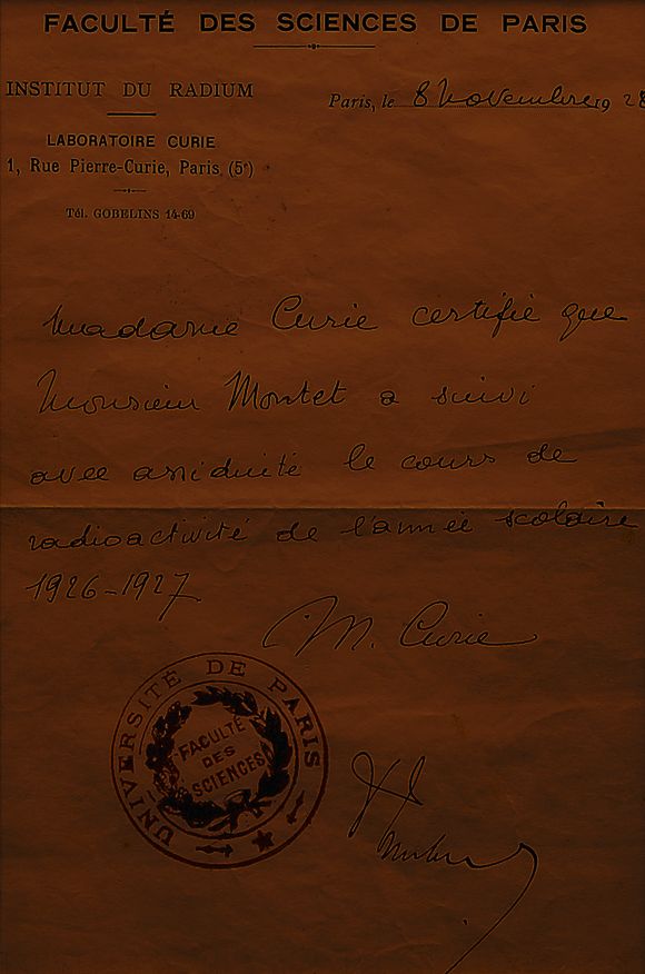 Bonhams : CURIE, MARIE. 1867-1934.