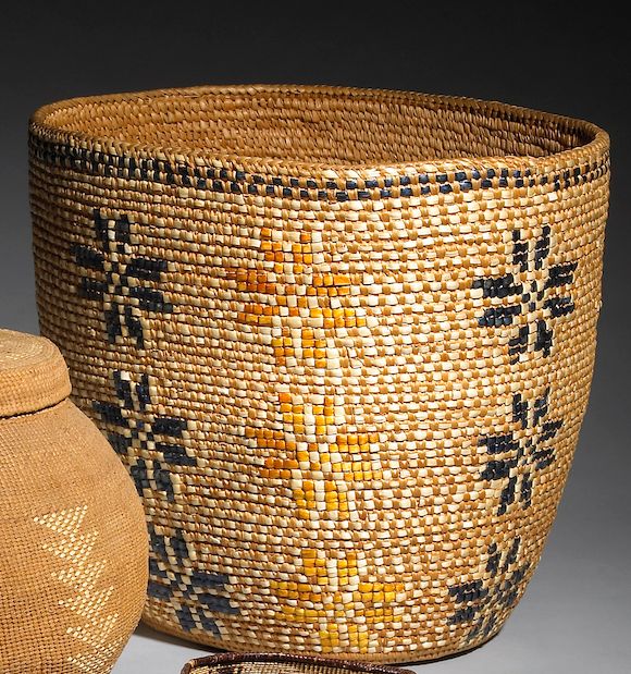Bonhams : A Snohomish polychrome basket