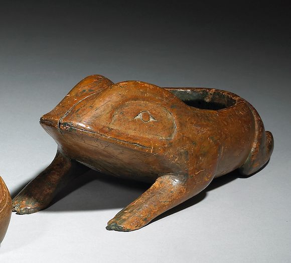 Bonhams : A Northwest Coast frog effigy bowl