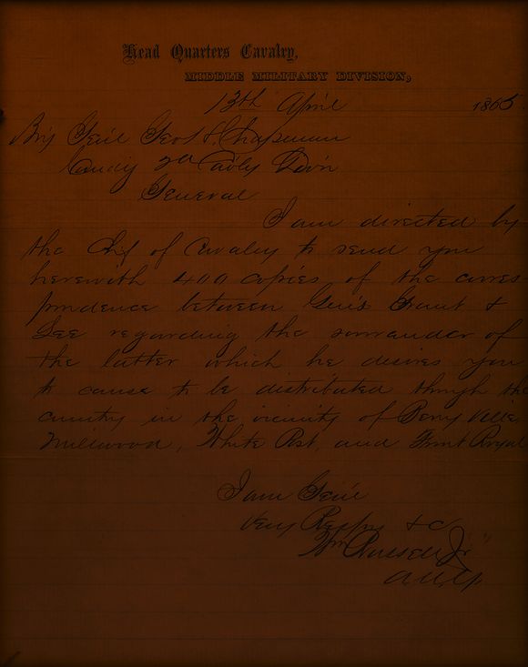 Bonhams : [CIVIL WAR—LEE’S SURRENDER.]