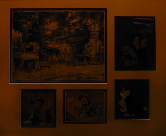 Bonhams : A group of Walt Disney celluloids and drawings from “Pinocchio”