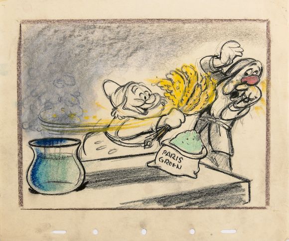 Bonhams : A Walt Disney storyboard drawing from “The Winged Scourge”