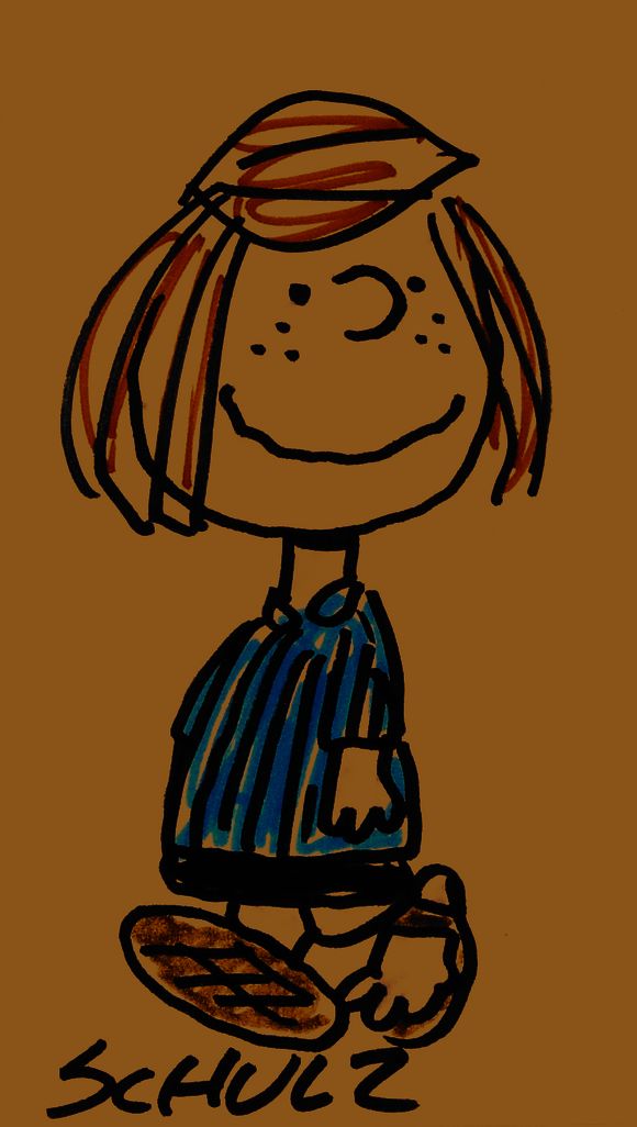 Bonhams : A Charles Schulz drawing of Peppermint Patty