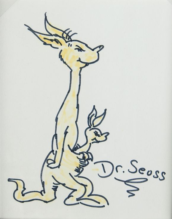 Bonhams : A Theodore Geisel (Dr. Seuss) drawing of a kangaroo