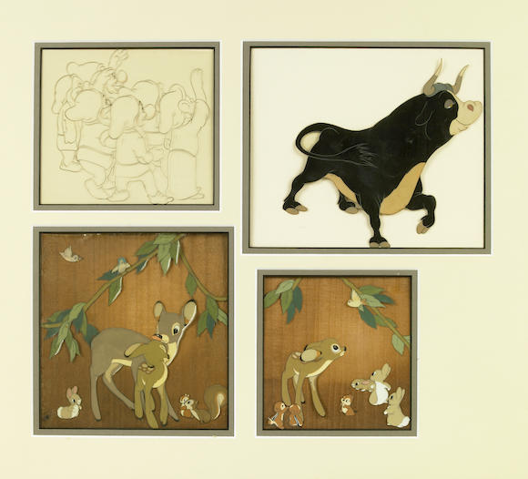 Bonhams Four Walt Disney Celluloids From Snow White And The Seven