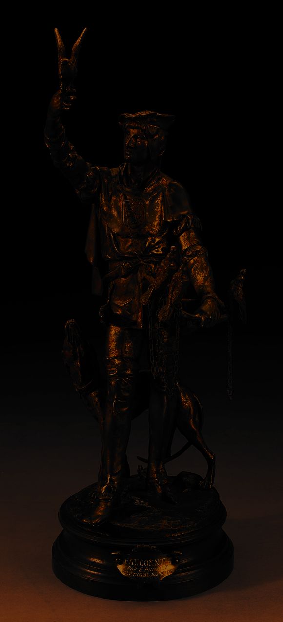 Bonhams : A French bronze figure: Fauconnier