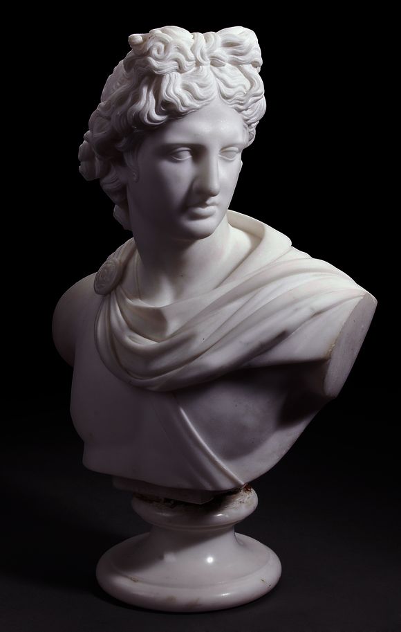 Bonhams : An Italian marble bust of the Apollo Belvedere