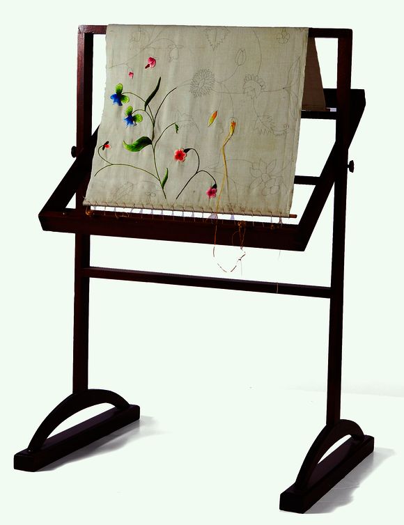 Bonhams : An antique embroidery loom and frame