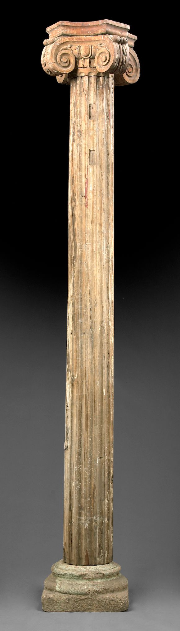 Bonhams : A pair of Italian painted columns with Corinthian capitals