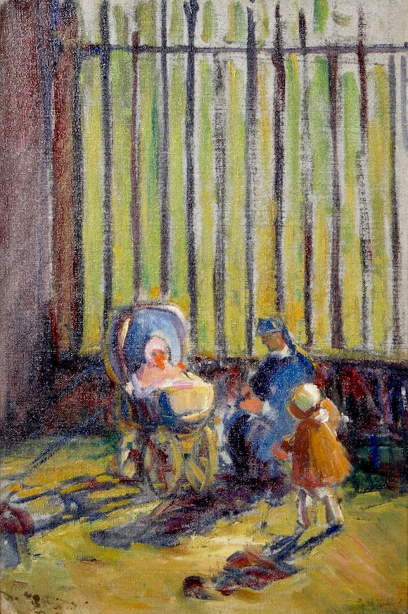 Bonhams : Rachel Hartley (American, 1884-1955) Minding the Children 18 ...