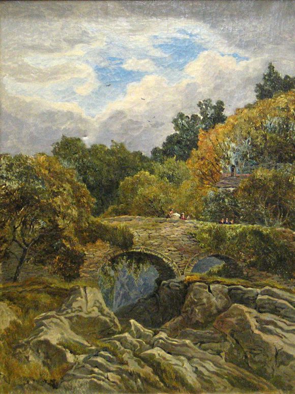 Bonhams : John Steeple (British, 1823-1887) A view of a landscape with ...