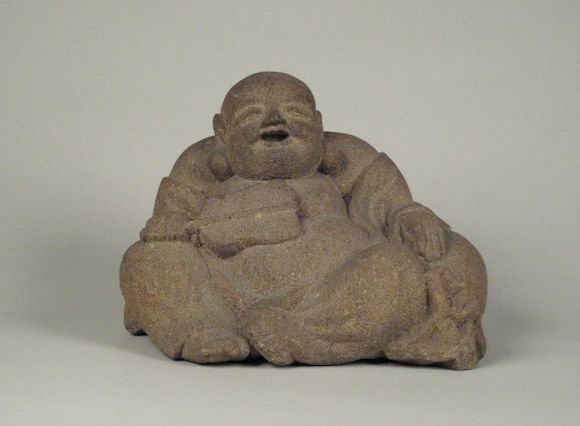 Bonhams : A Japanese cast stone figure of Hotei