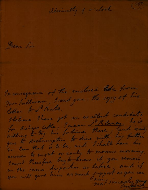 Bonhams : SANDWICH, JOHN MONTAGU, FOURTH EARL OF. 1718-1792.