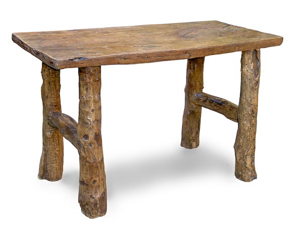 Bonhams : An American chestnut rustic bough form table