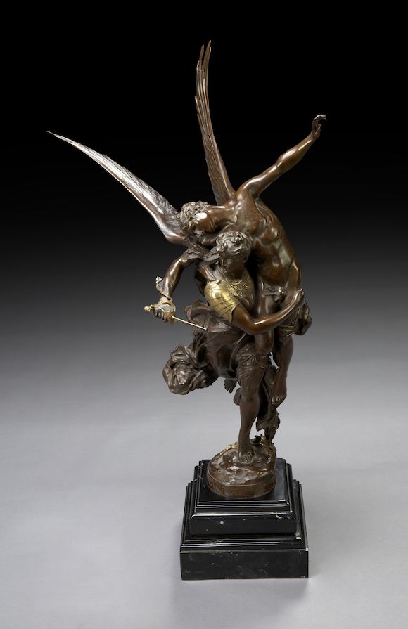 Bonhams : A French parcel-gilt and patinated bronze figural group ...