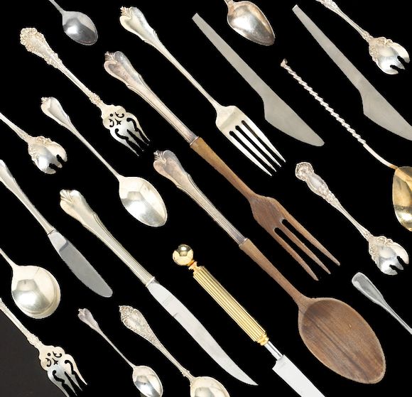 Bonhams : Sterling Grand Colonial Flatware Set by Wallace, with Wooden Case