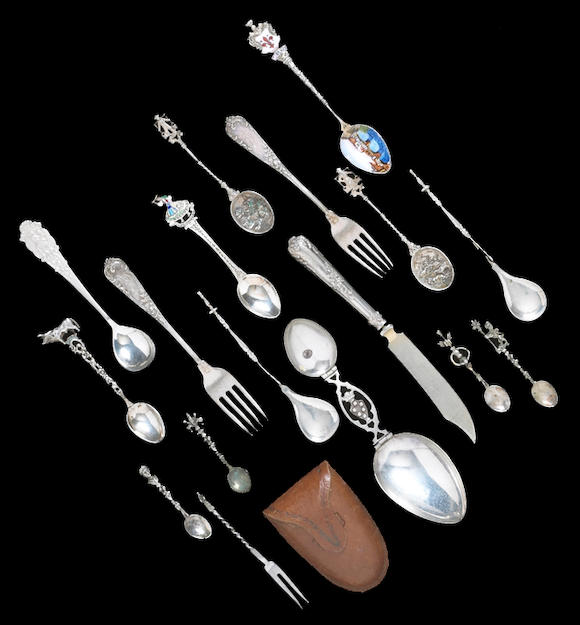 Bonhams Group Of Continental Silver Flatware