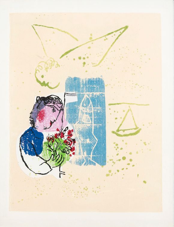 Bonhams : Marc Chagall (Russian/French, 1887-1985); Le Jardin, 3, from Poèmes;