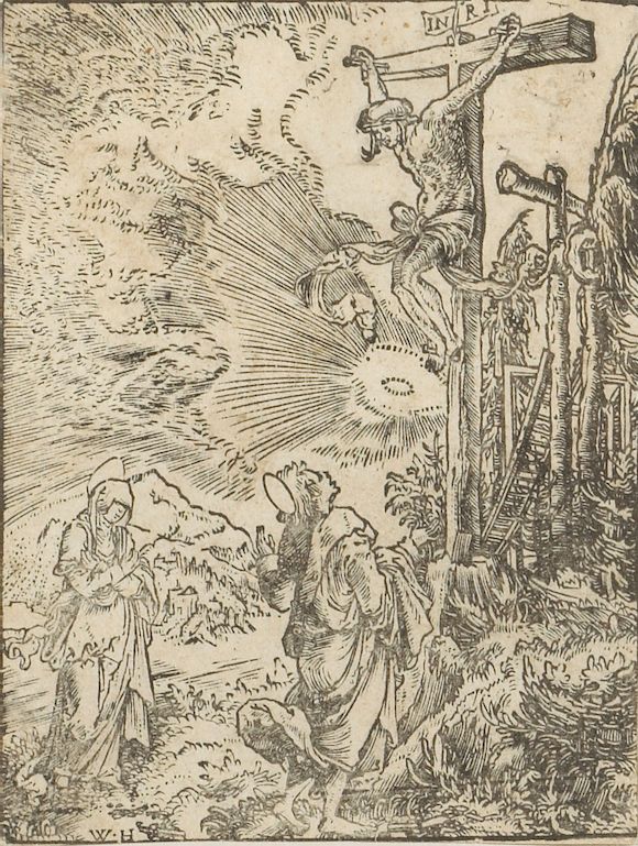 Bonhams : Wolf Huber (German, 1490-1553); Christ on the Cross;
