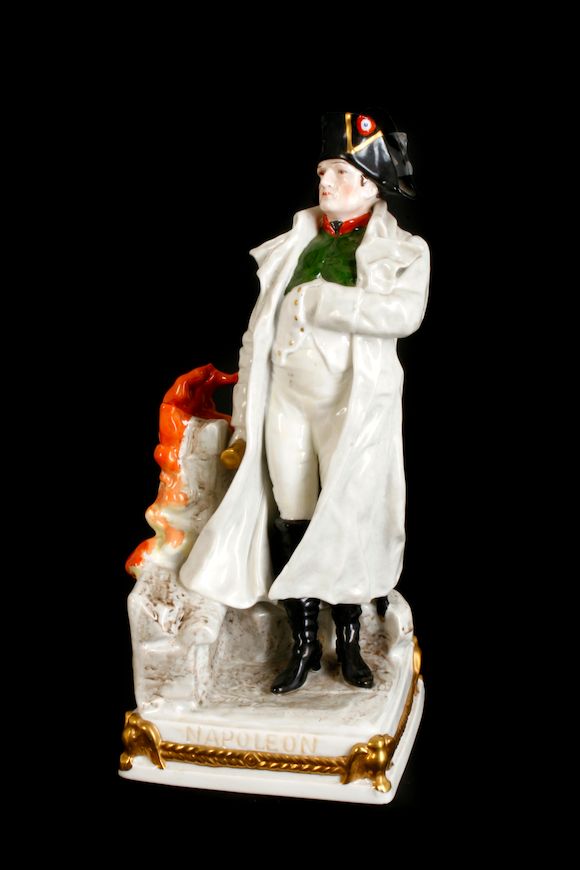 Bonhams : A porcelain figure of Napoleon standing