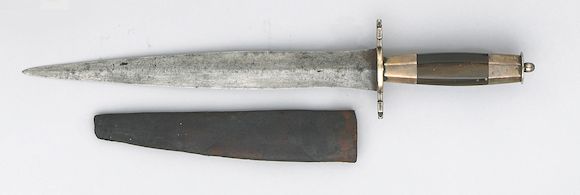 Bonhams : A silver-mounted Mexican or Spanish colonial dagger