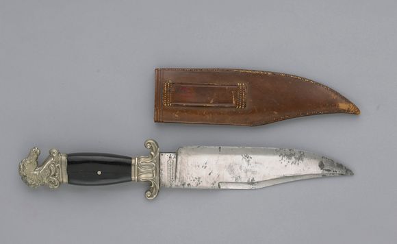 Bonhams : A massive English horse head bowie knife by Edward Barnes & Sons