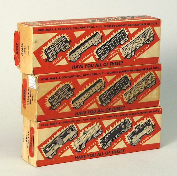 Bonhams : Boxed 3/16th scaled Marx cars