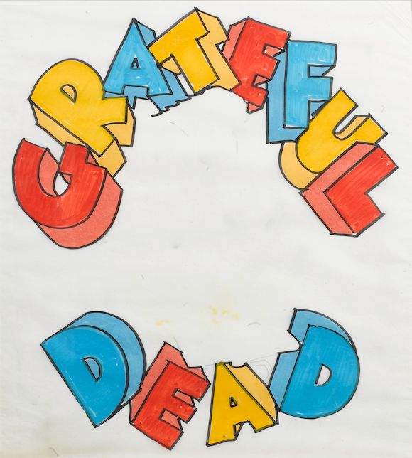 Bonhams : Rick Griffin Grateful Dead lettering artwork,