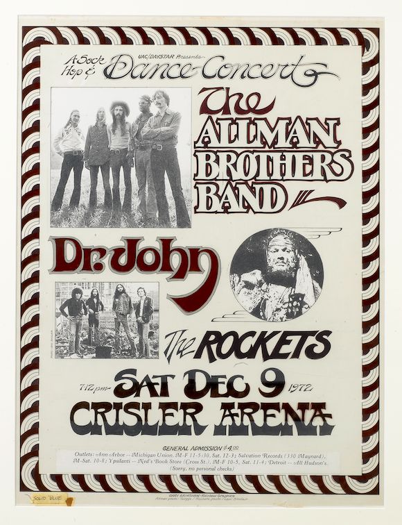 Bonhams : Gary Grimshaw: The Allman Brothers Band/Dr. John at the ...