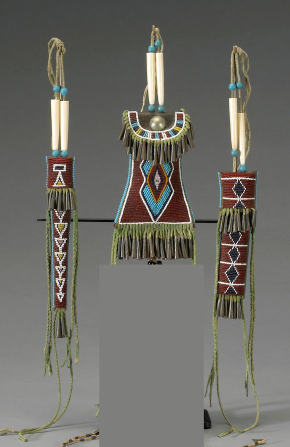 Bonhams : A Kiowa beaded belt set