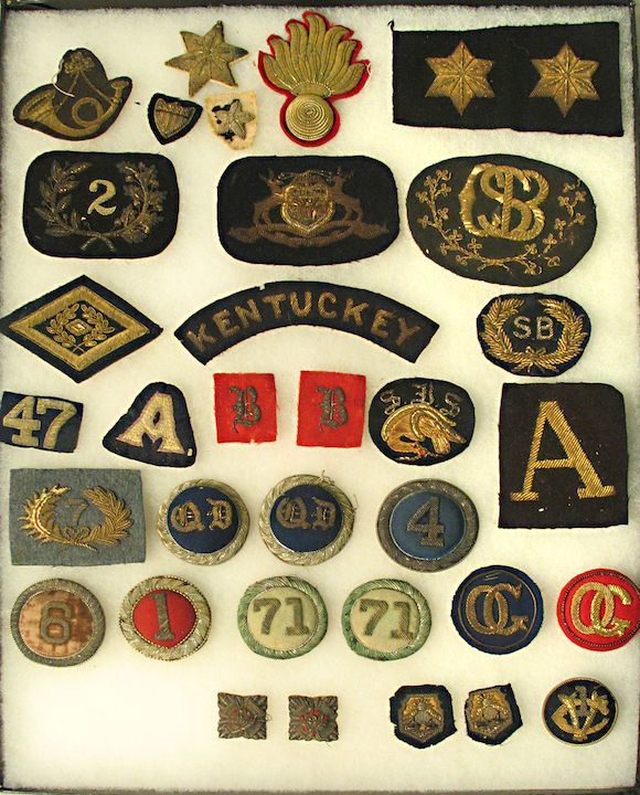Bonhams : A group of embroidered insignia