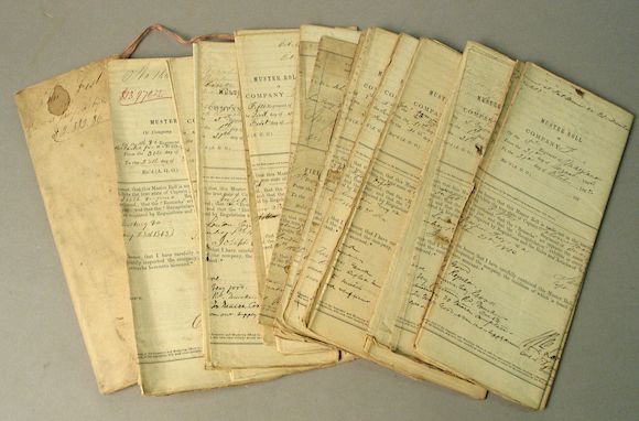 Bonhams : A group of Civil War muster rolls for the 5th Regiment of ...