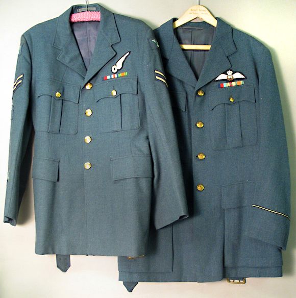 Bonhams : A lot of two Royal Air Force World War II era aviator's tunics