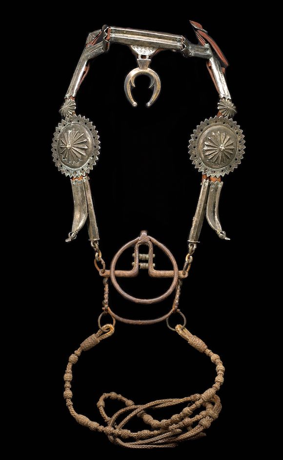 Bonhams : A Navajo silver bridle