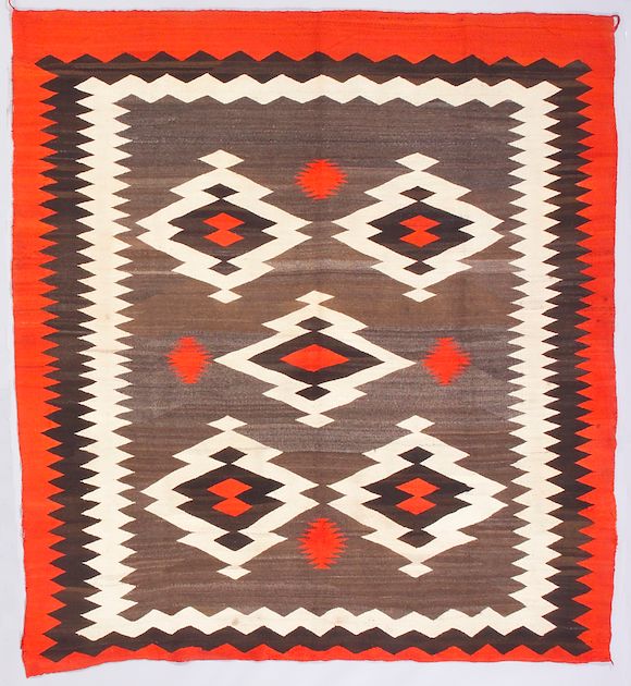 Bonhams : A Navajo rug, 7ft 4in x 6ft 9in