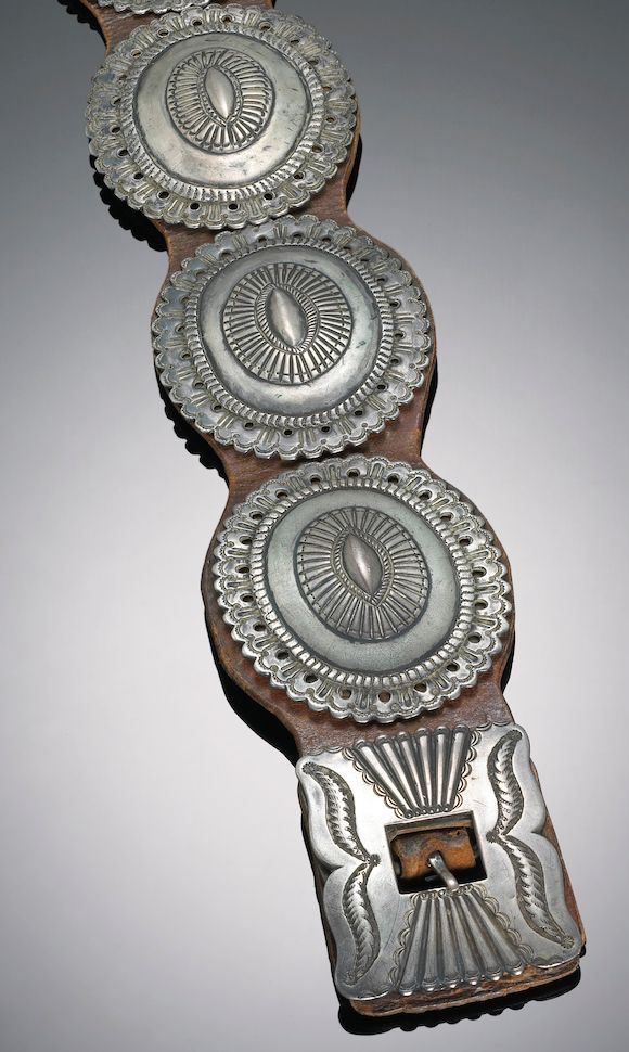 Bonhams : A Navajo concha belt