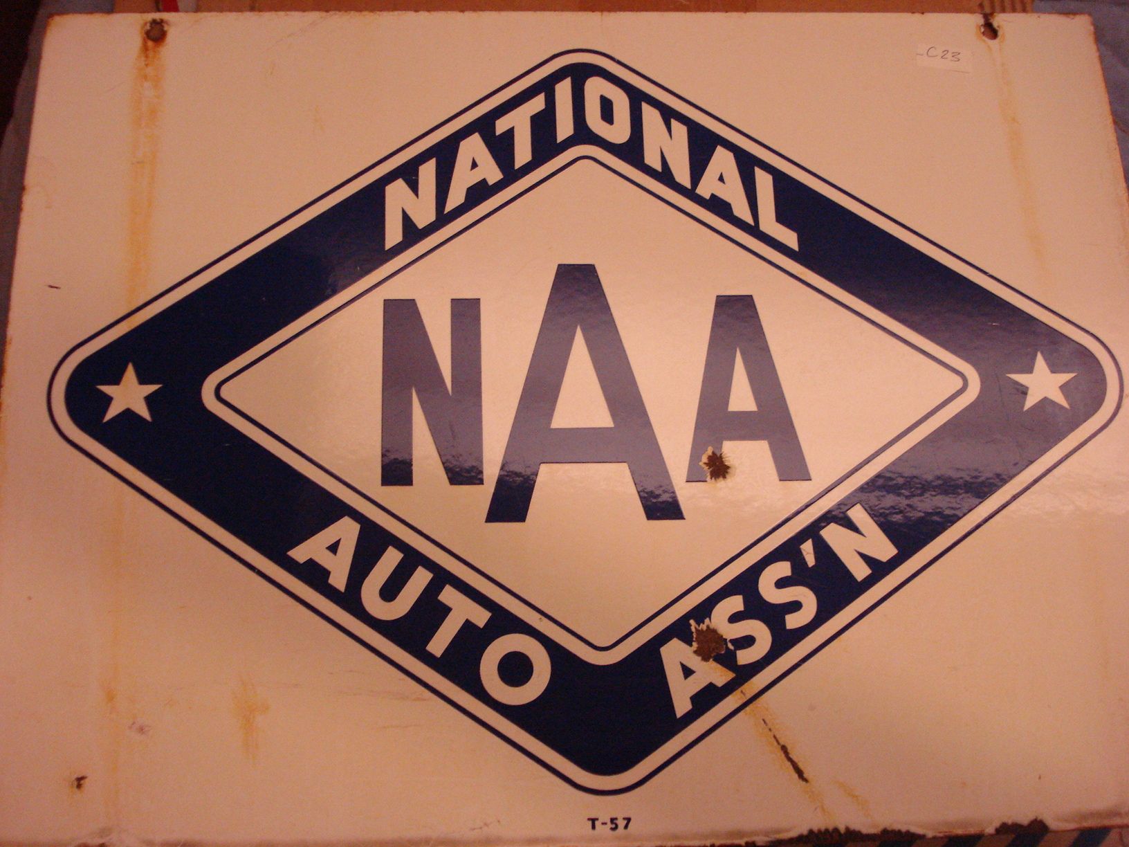 Bonhams Cars : A National Auto Association enamel sign,