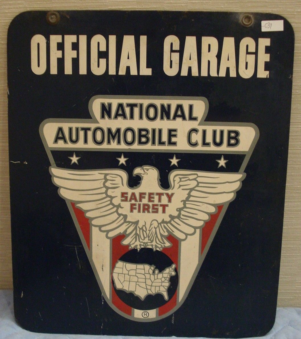 Bonhams Cars : A National Automobile Club 'Official Garage' sign,